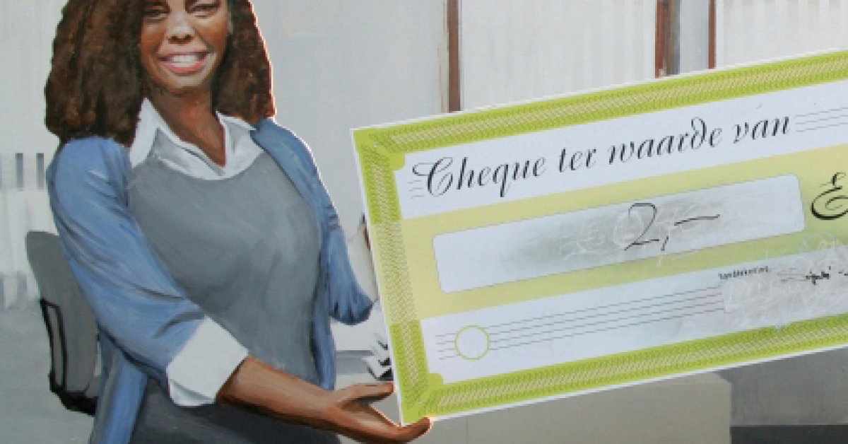 Je eigen cheque-moment op foto - Tilburg Cowboys